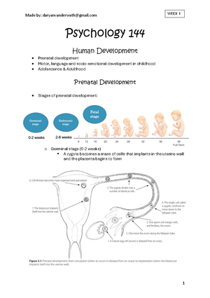 1. Developmental Psych (1) 2 - DEVELOPMENTAL PSYCHOLOGY HUMAN ...
