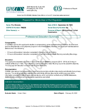 The Clinical Diagnosis for Mrs - J. Student's Name Institutional ...