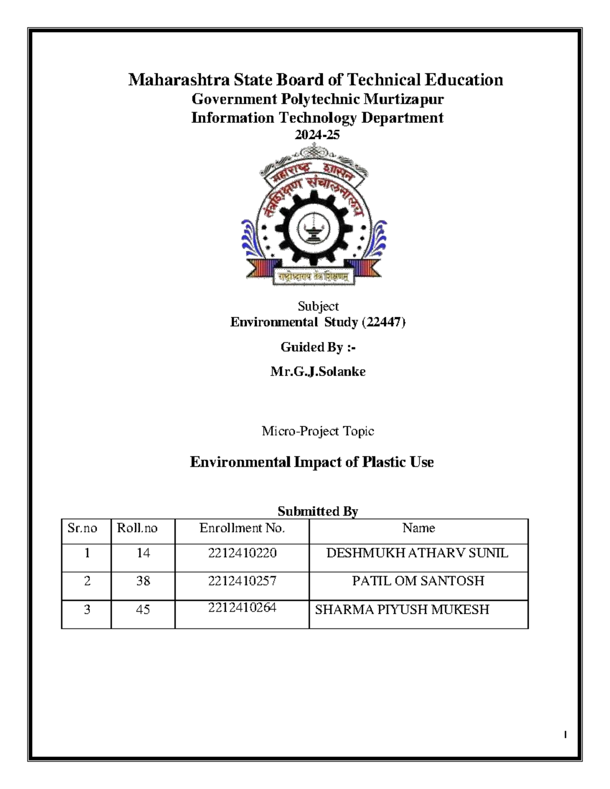 EST Part A - Go gogo - Maharashtra State Board of Technical Education ...