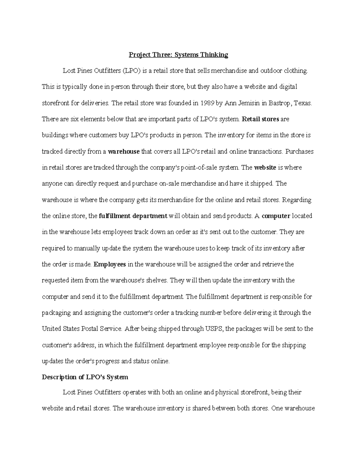 IT 200 Project 3 - Systems Analysis Generate a report that analyzes the ...