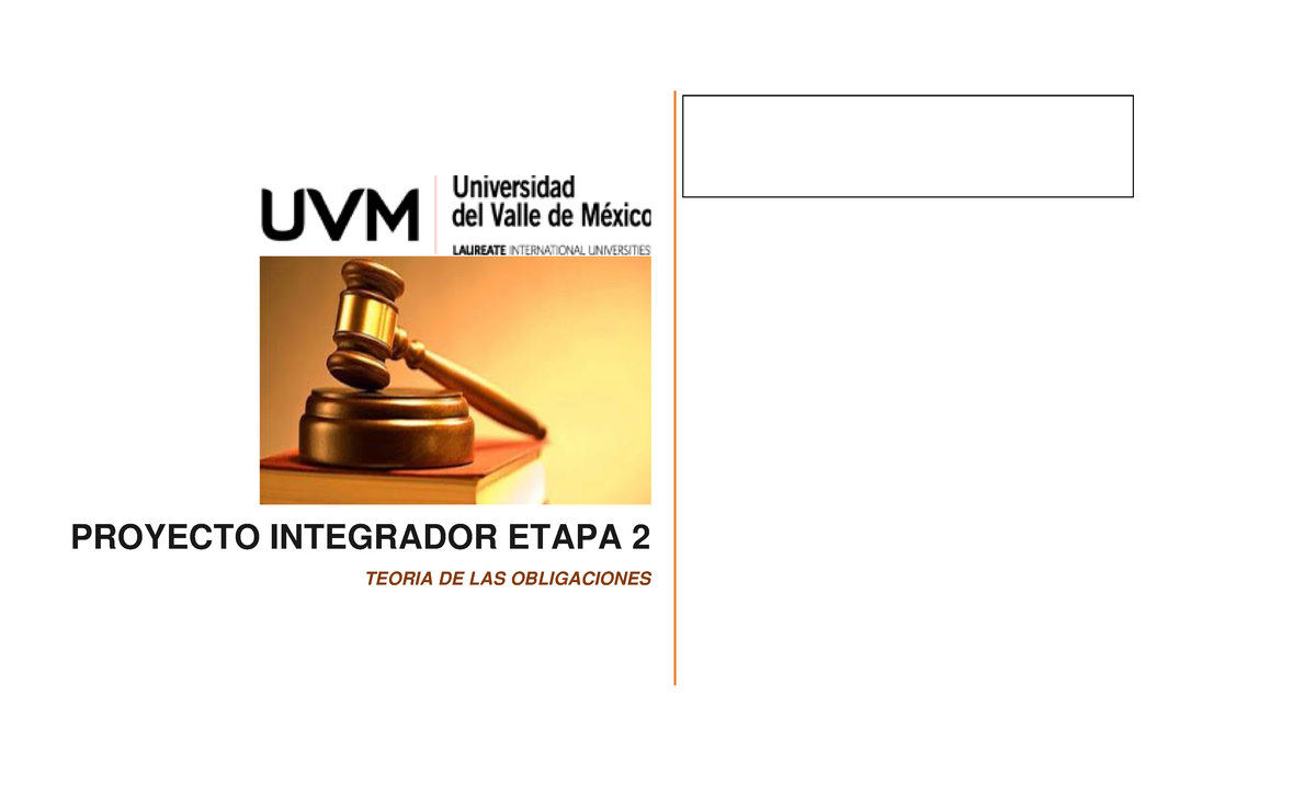 Proyecto Integrador Etapa 2 Teaoria DE LAS Obligaciones - PROYECTO INTEGRADOR ETAPA 2 TEORIA DE ...