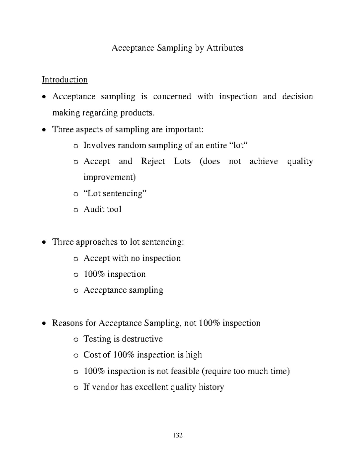 10-Sampling-Inspection - Acceptance Sampling by Attributes Introduction ...