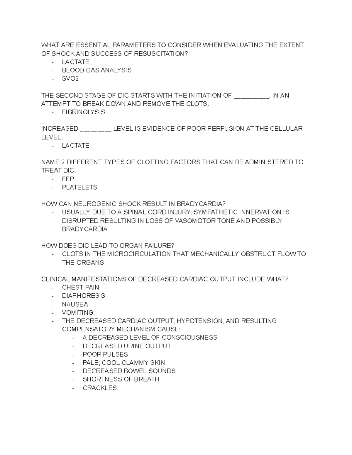 Review Factile - Study guide - WHAT ARE ESSENTIAL PARAMETERS TO ...