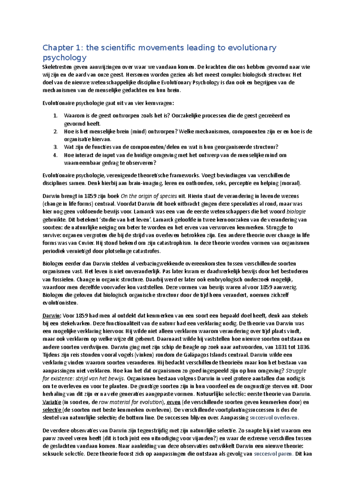 Chapter 1 the scientific movements leading to evolutionary psychology ...