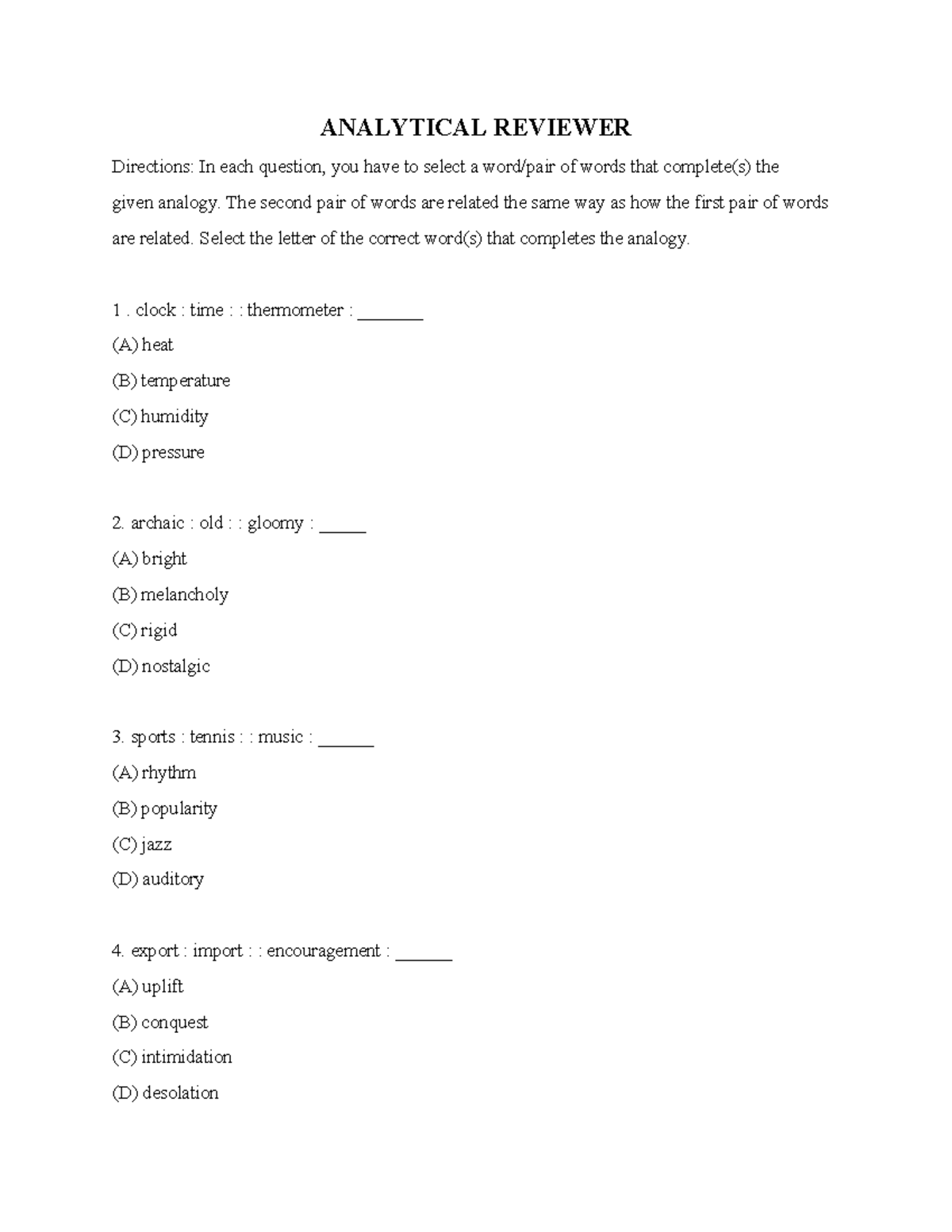 1 Analytical Reviewer 1 - ANALYTICAL REVIEWER Directions: In each ...