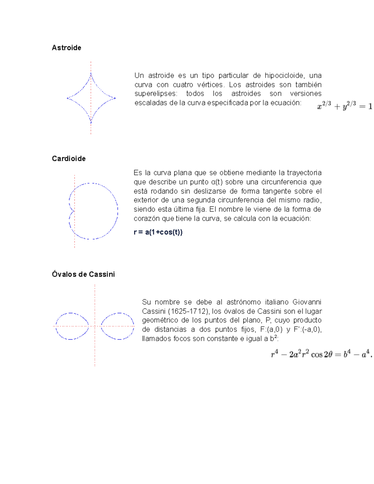 Curvas Planas - iii - Astroide Un astroide es un tipo particular de ...