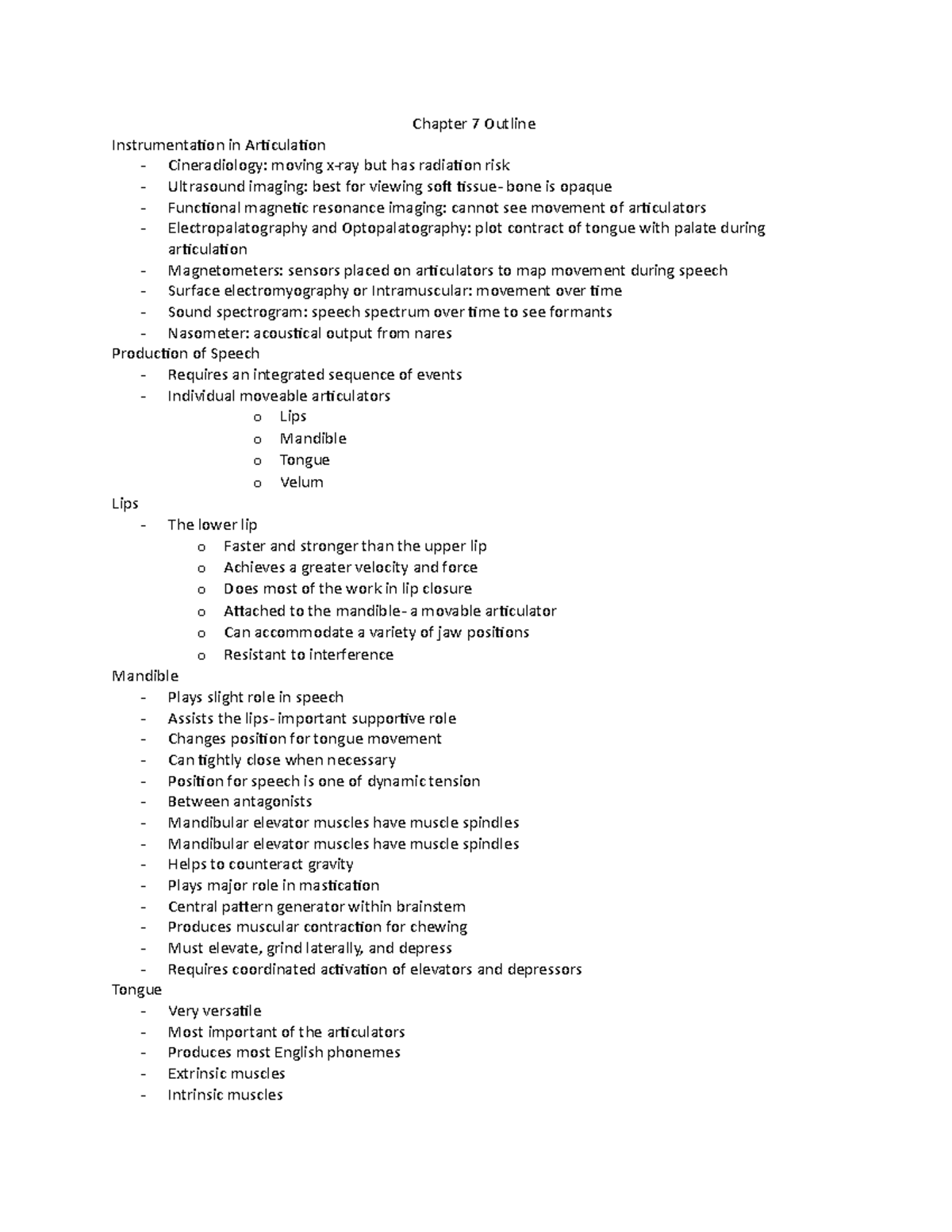 Chapter 7 Outline - anatomy - Chapter 7 Outline Instrumentation in ...