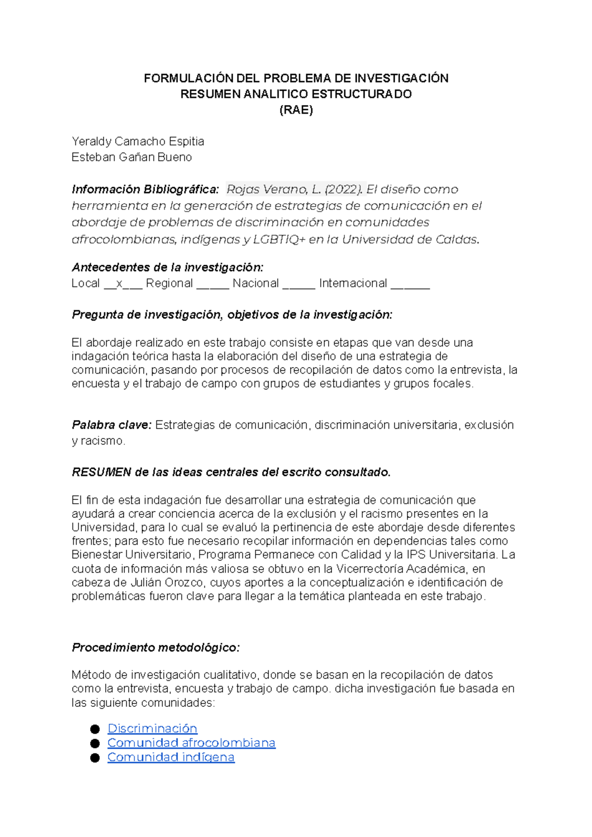 Formulación DEL Problema DE Investigación - FORMULACIÓN DEL PROBLEMA DE ...