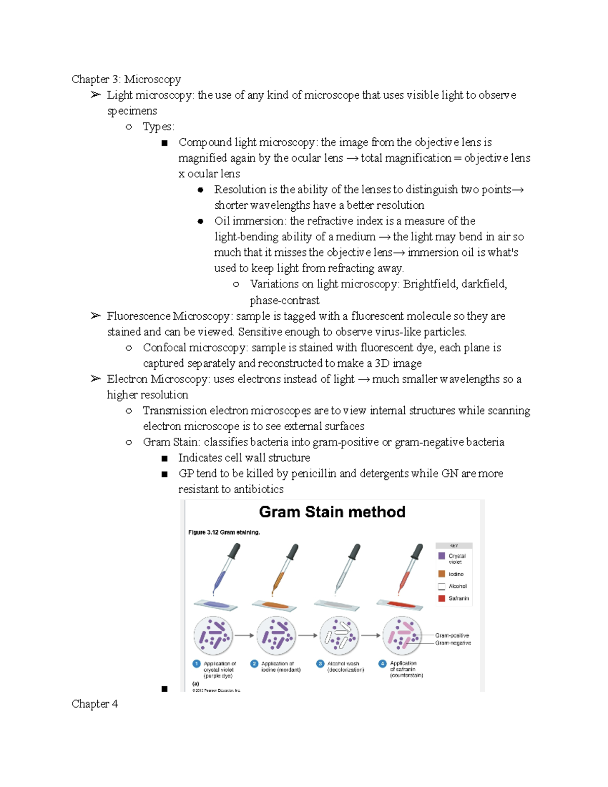 Bio-211 Exam #1 Notes - Chapter 3: Microscopy Light microscopy: the use ...