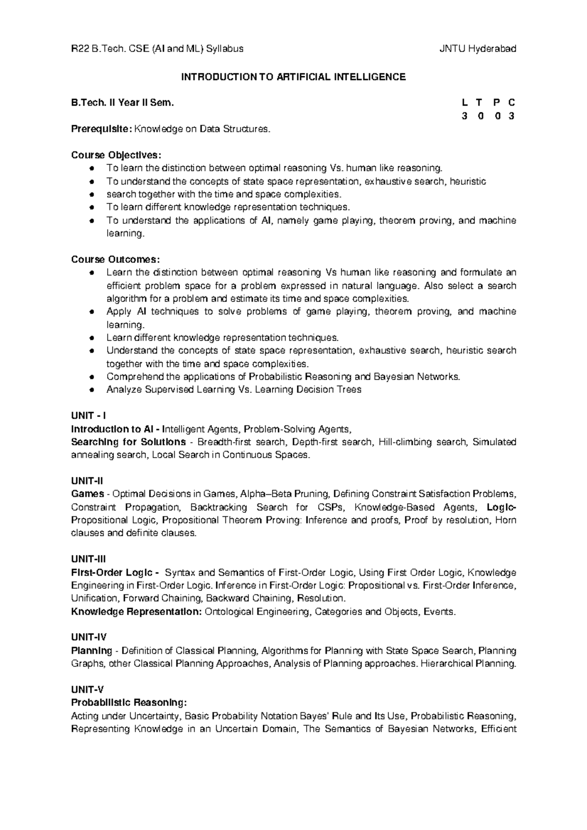 R22B.Tech.CSE(AIML)Iand IIYear Syllabus - R22 B. CSE (AI and ML ...