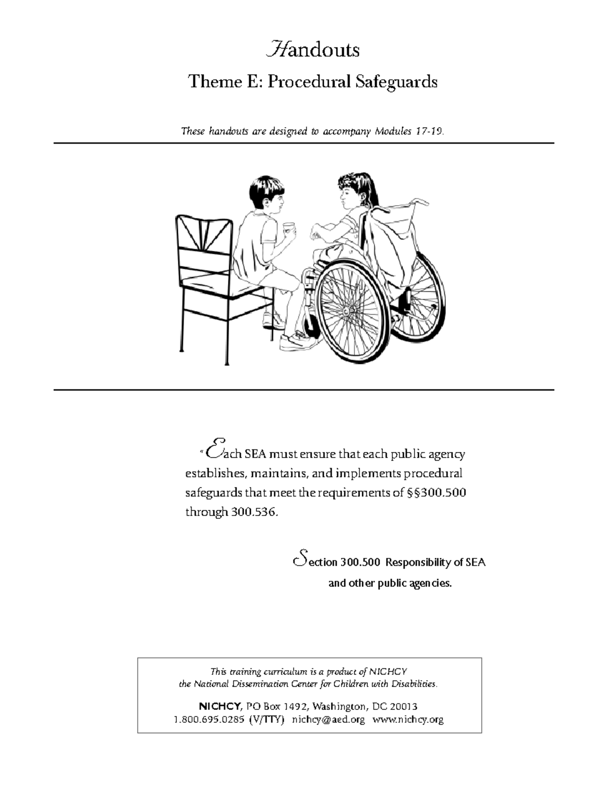 E-handouts - E-handouts.pdf - Theme E: Procedural Safeguards Handouts ...