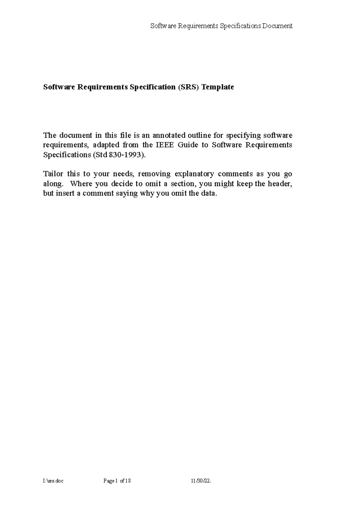 Software requirements specifications doccument - Software Requirements ...