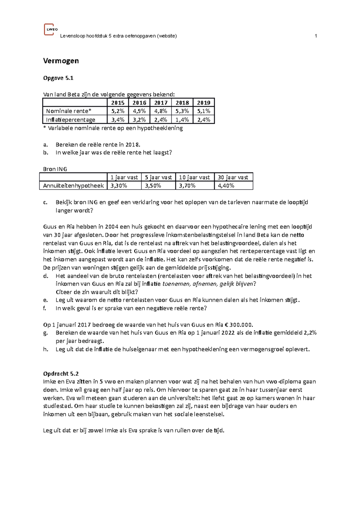Levensloop h5 extra oefenopgaven 2020 website - Levensloop hoofdstuk 5 ...