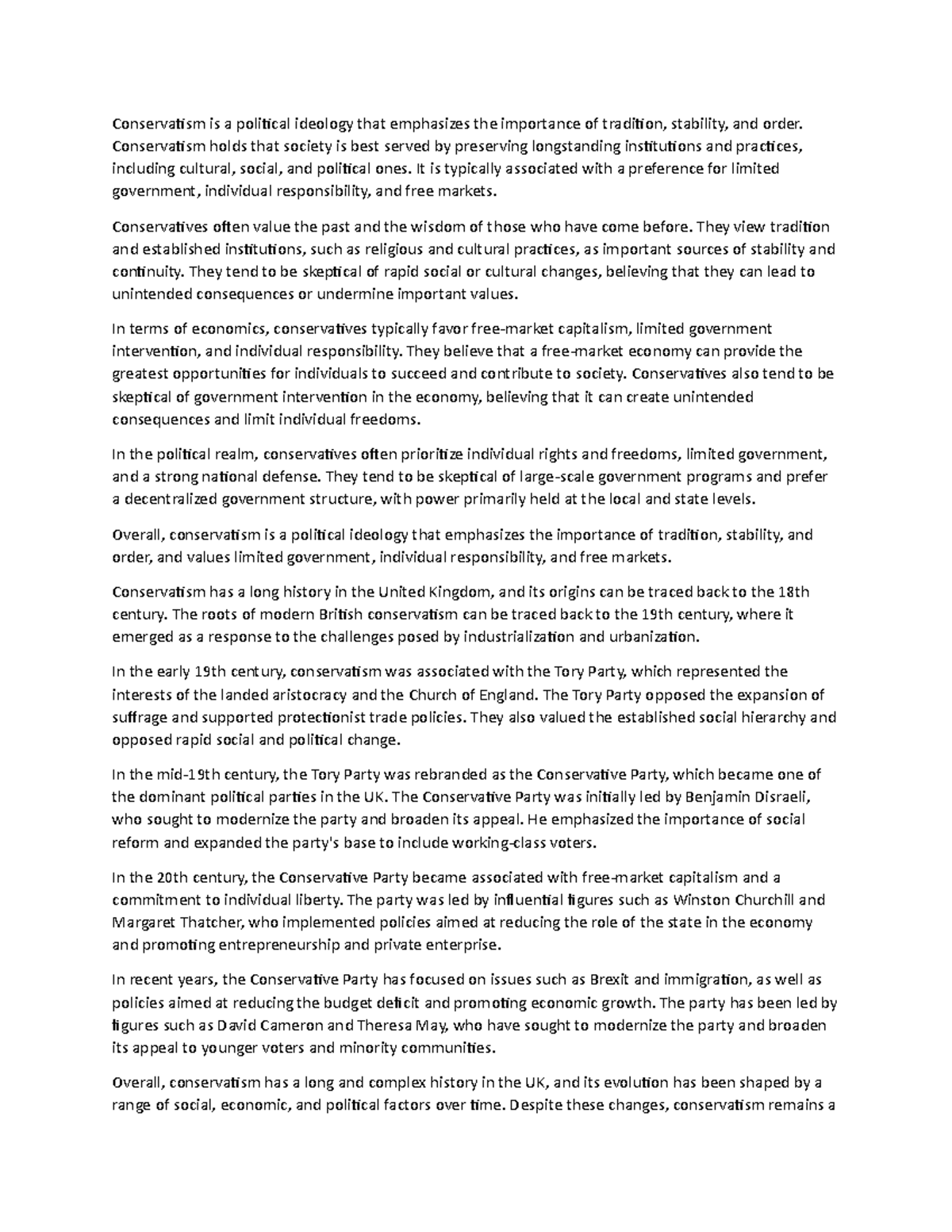 Conservatism - History and Policies - Conservatism is a political ...
