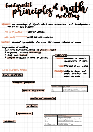 Notes mathematics modelling - APPLIEDPHYSICS: MATHEMATICALMODELLING ...