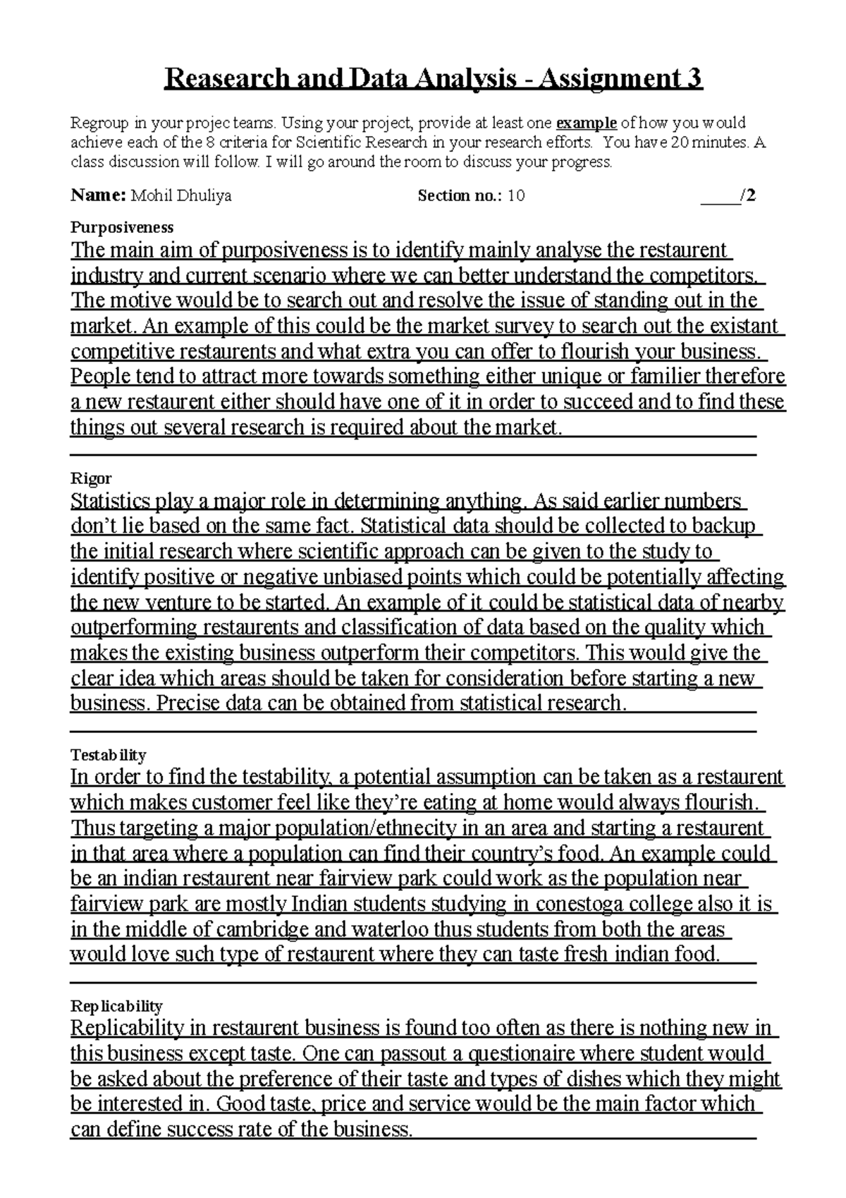 8375 - Lec. 3 - ICA3 - Assignment - Reasearch and Data Analysis - Assignment 3 Regroup in your ...