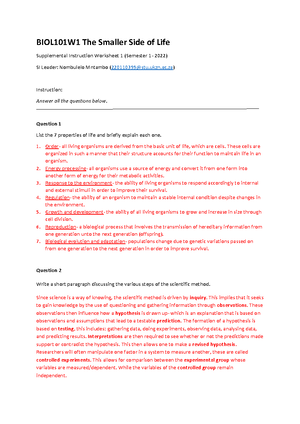 Biomolecules of cells assignment - Gracie Frame Professor Simpson BIOL ...
