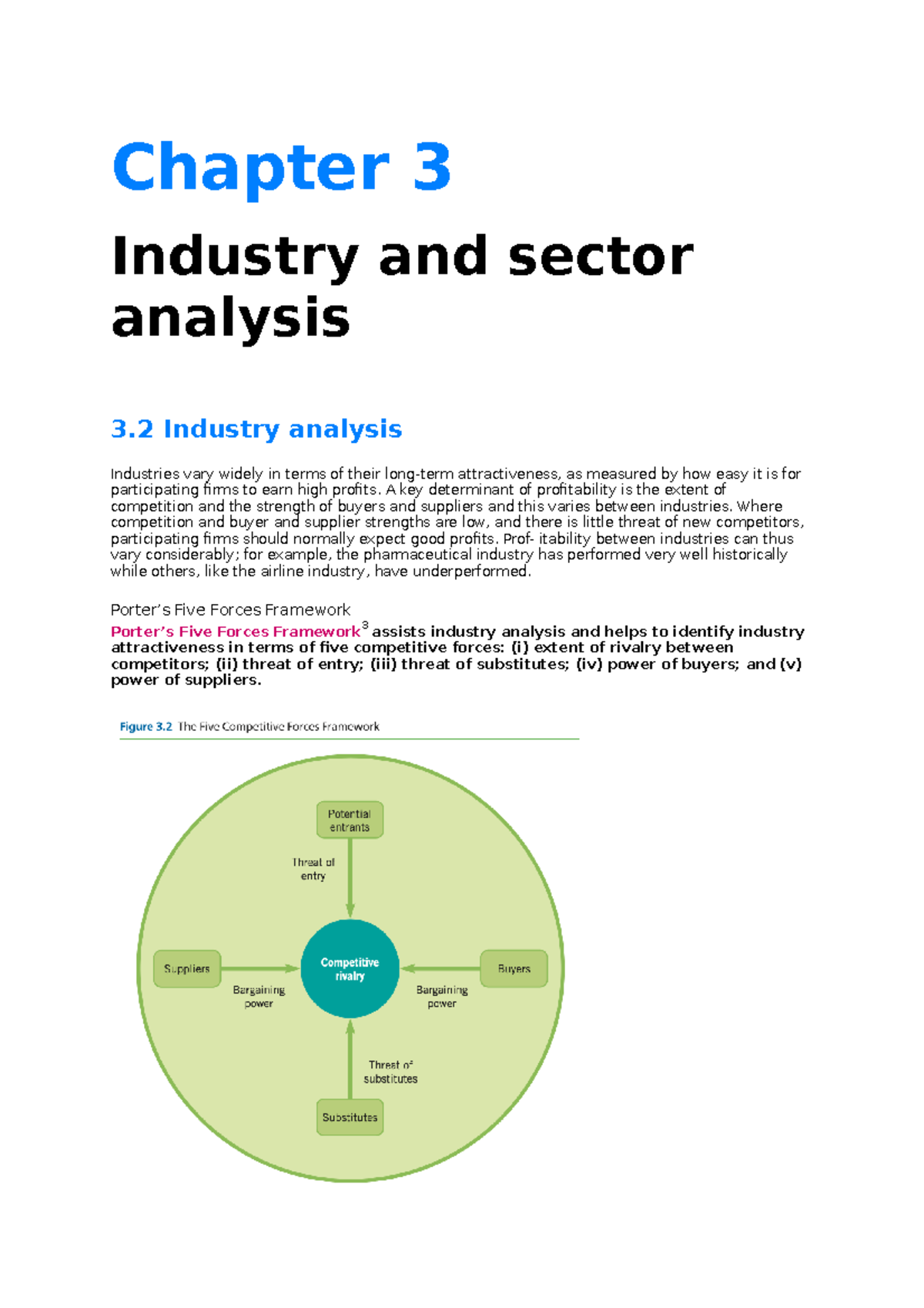 Exploring strategy summary - Chapter 3 Industry and sector analysis 3 ...