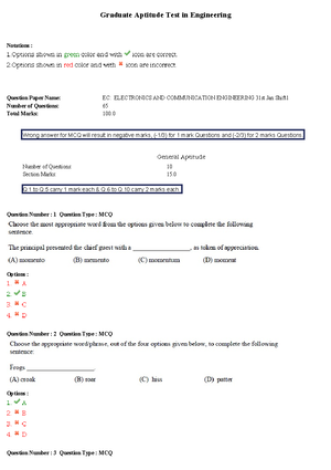 GATE-ECE-2006 - GATE-ECE-2006 - GATE - Studocu
