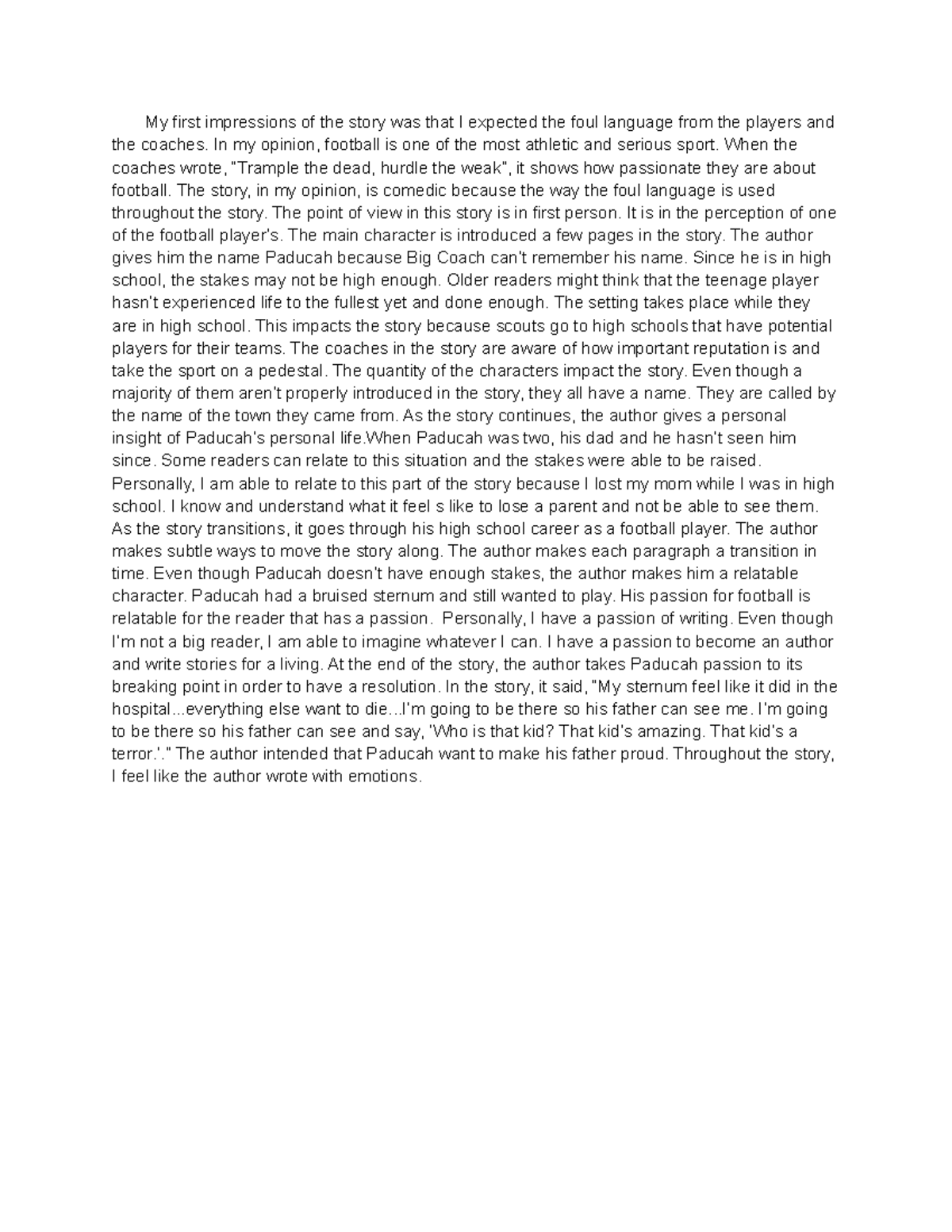 2021- Intro to Literature- Assignment (10) - My first impressions of ...