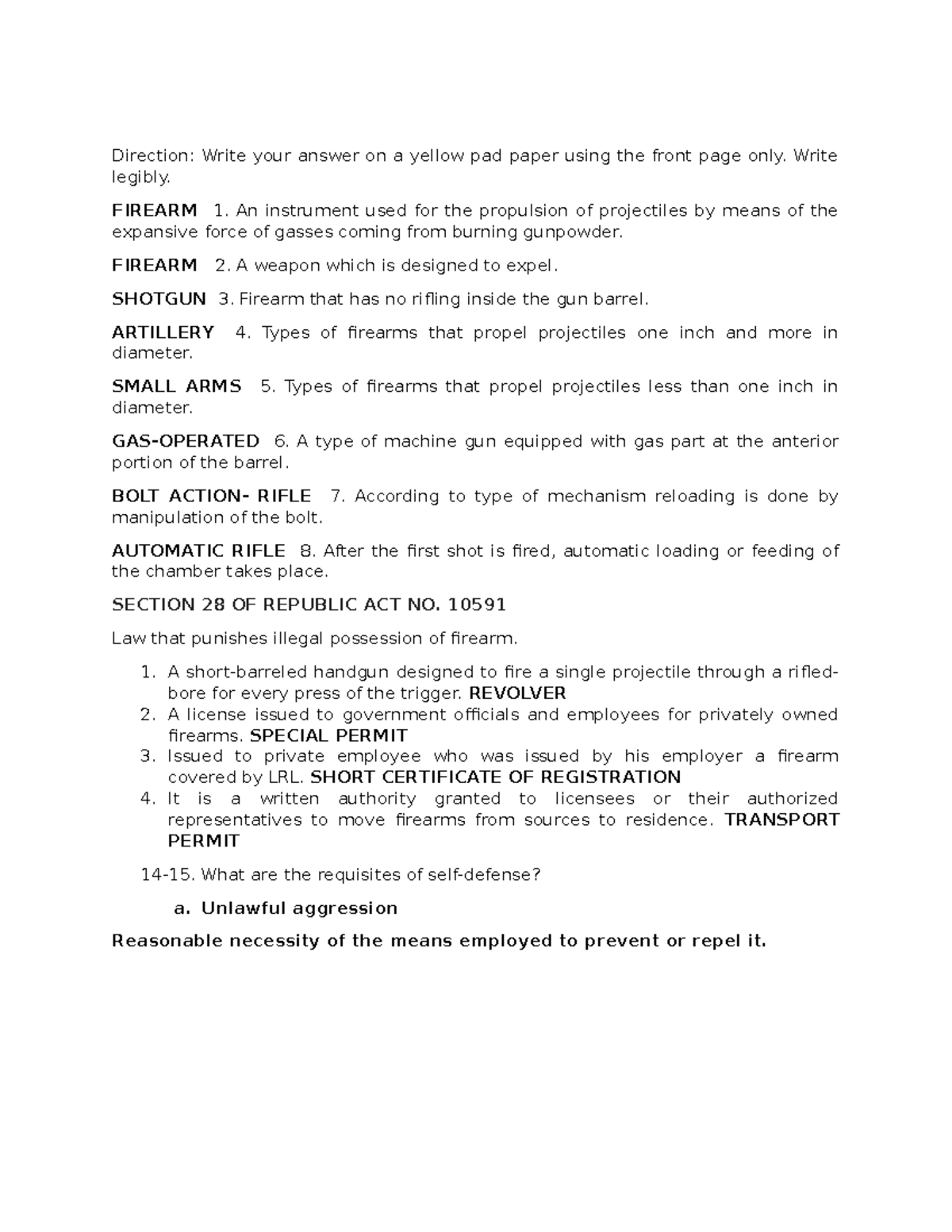 Comprehension-check - LECTURE NOTE - Direction: Write your answer on a ...