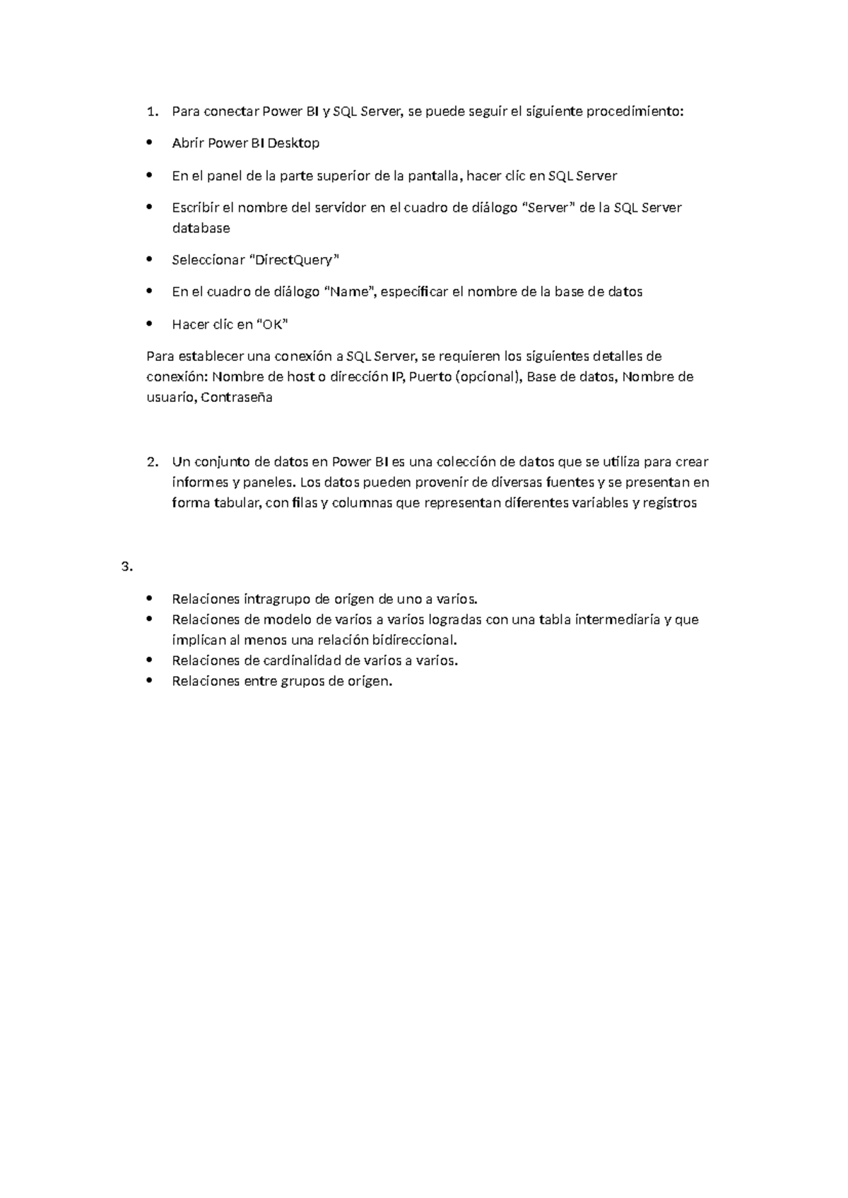 Tarea 3 - Vargas BLAS Betty Edith - Para conectar Power BI y SQL Server, se puede seguir el ...