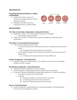 Exam 1 SBS study guide - This was notes that I took before the first ...