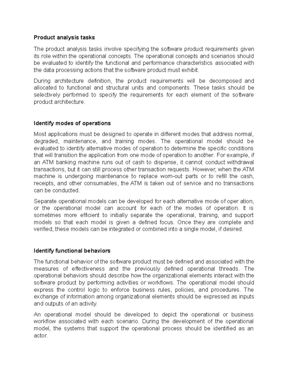 Product Analysis Tasks - Product analysis tasks The product analysis ...