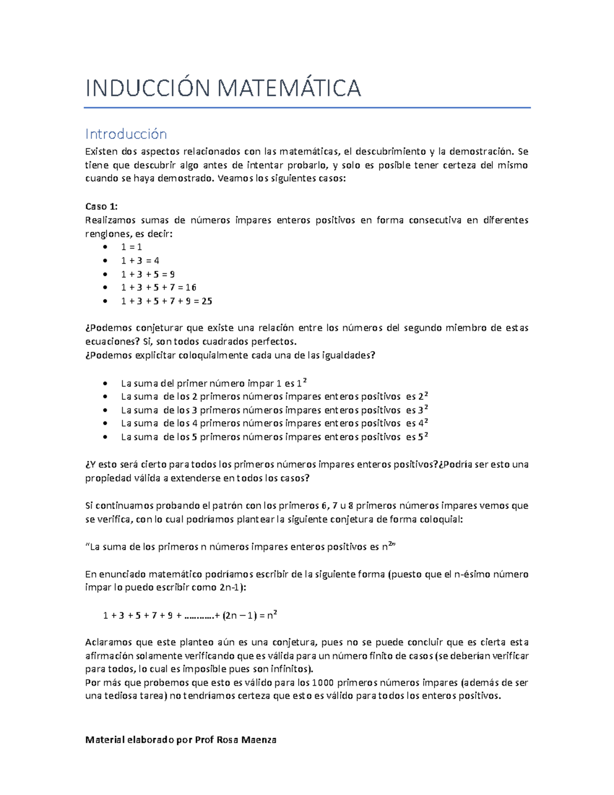 Inducción matemática - puy - INDUCCIÓN MATEMÁTICA Introducción Existen ...
