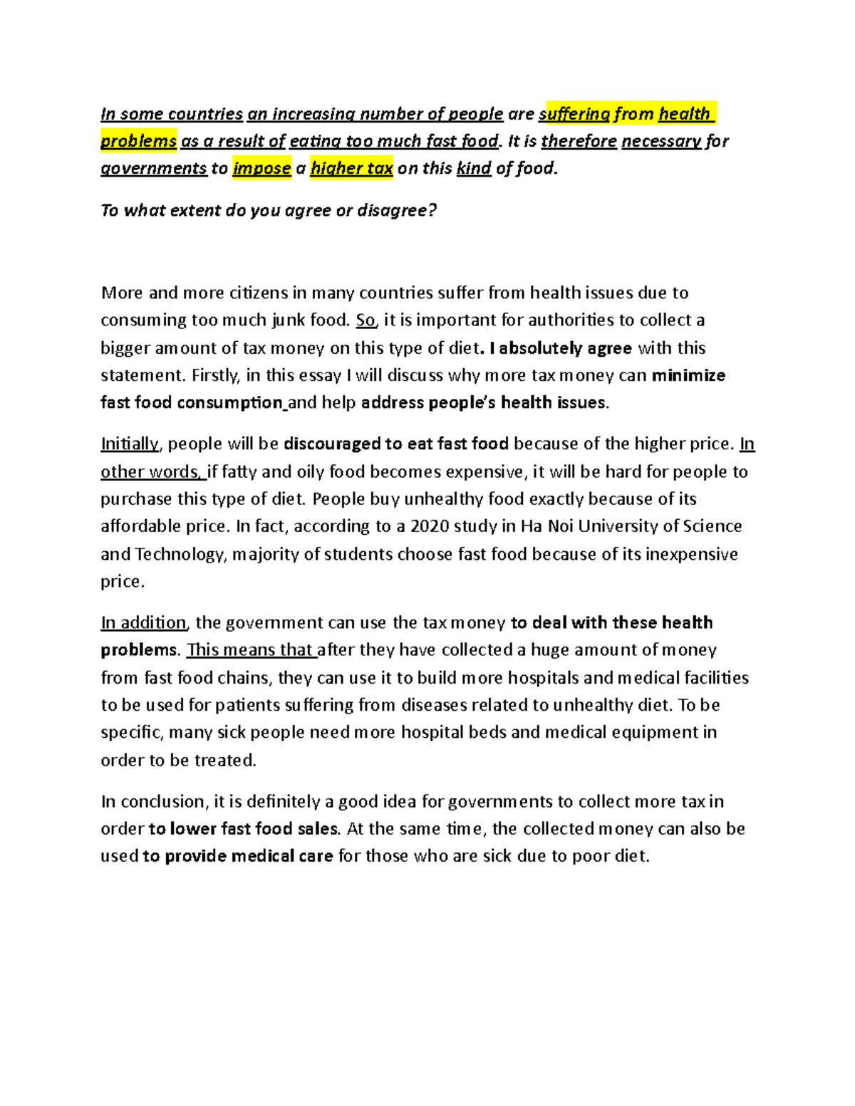 Agree or disagree sample essay - In some countries an increasing number ...