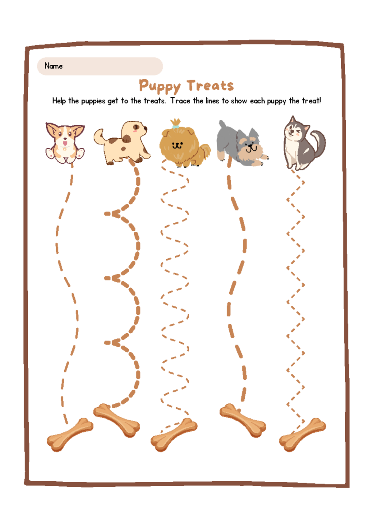 Puppy Treats Line Tracing 20240411 164018 0000 - English 4 - Puppy ...