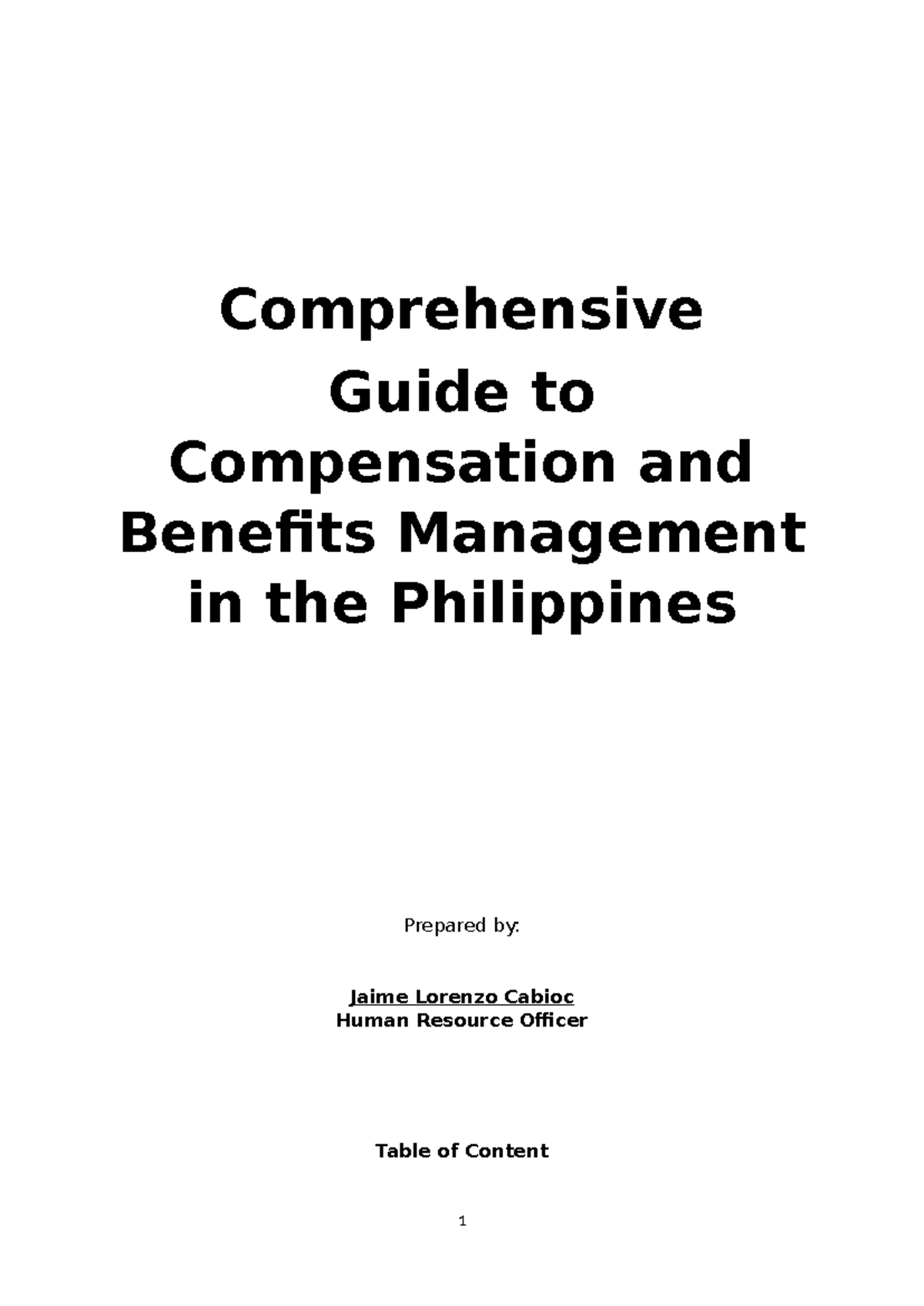 Fundamentals of Compensation and Benefits - Comprehensive Guide to ...