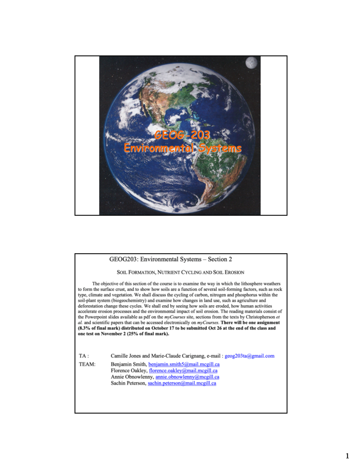 203S2 L1 2023 The rock cycle & weathering - GEOG- 203 Environmental ...