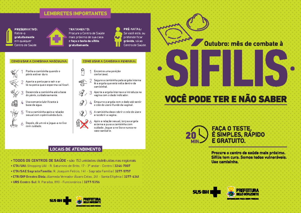 Folder Combate a Sifilis Outubro 2021-04-10-21 - PRESERVATIVO: Retire-o gratuitamente em ...