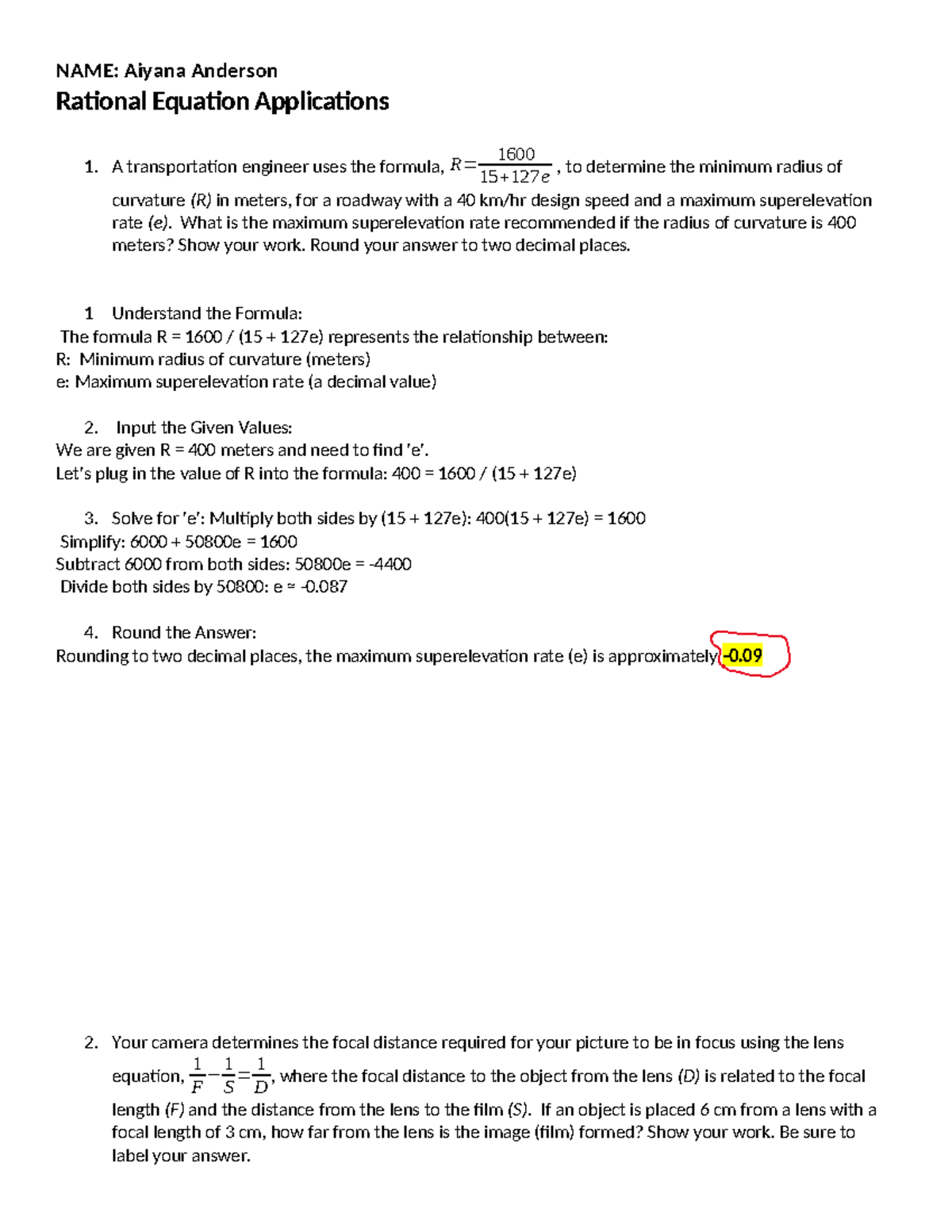 Rational Equation Applications - updated 6-29-22 online-2 - NAME ...