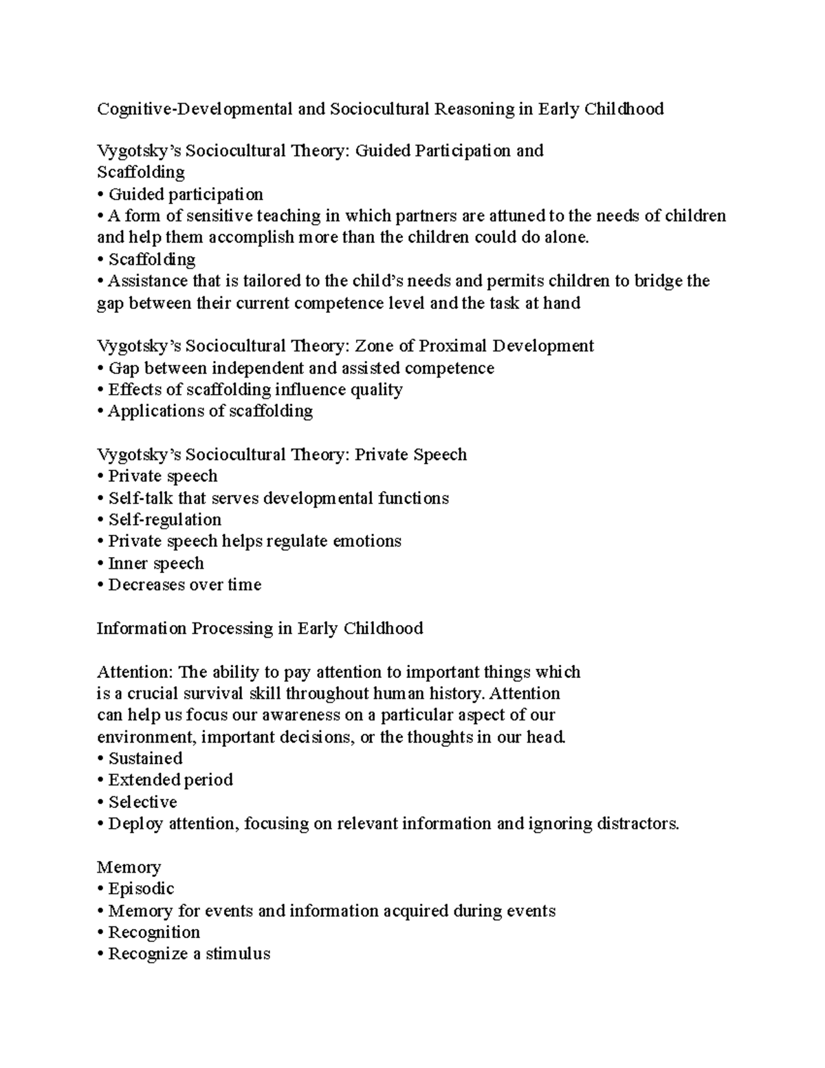 Cognitive Development - Cognitive-Developmental and Sociocultural ...