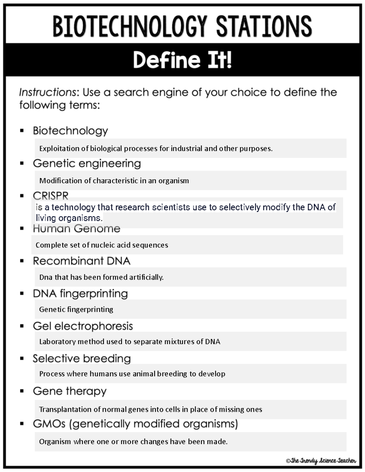 Biotechnology Stations - Exploitation of biological processes for ...