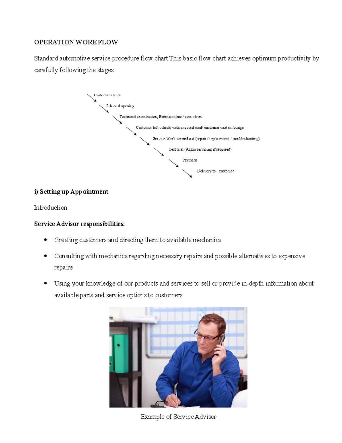 Operation Workflow - harap membantu - OPERATION WORKFLOW Standard ...