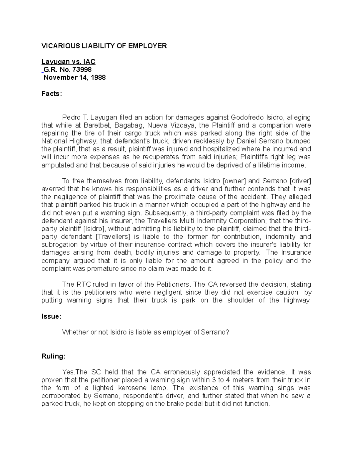 Chapter 3 Vicarious Liability of Employers-Supan - VICARIOUS LIABILITY ...