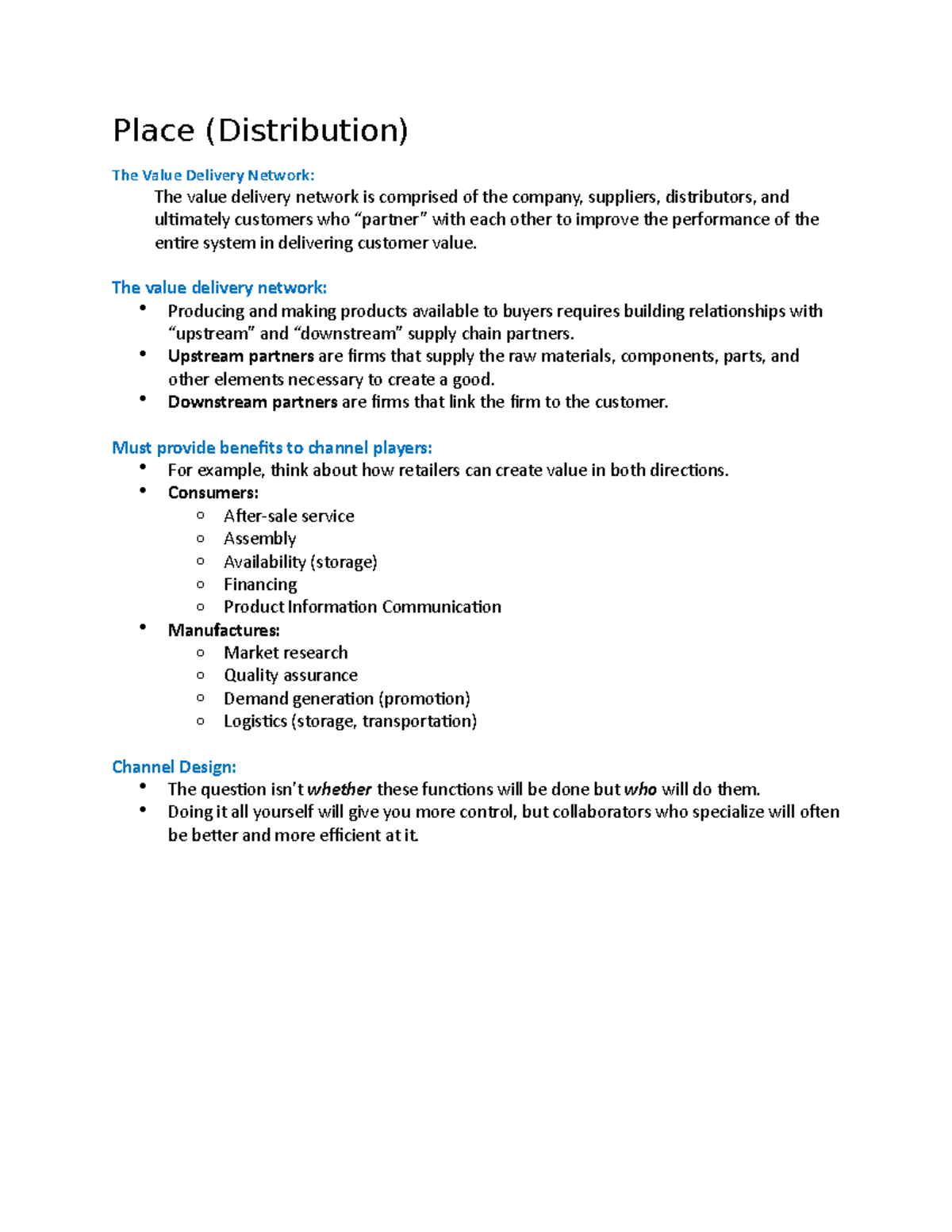 Place (Distribution) - Prof. Suh Yeon Kim - Place (Distribution) The ...