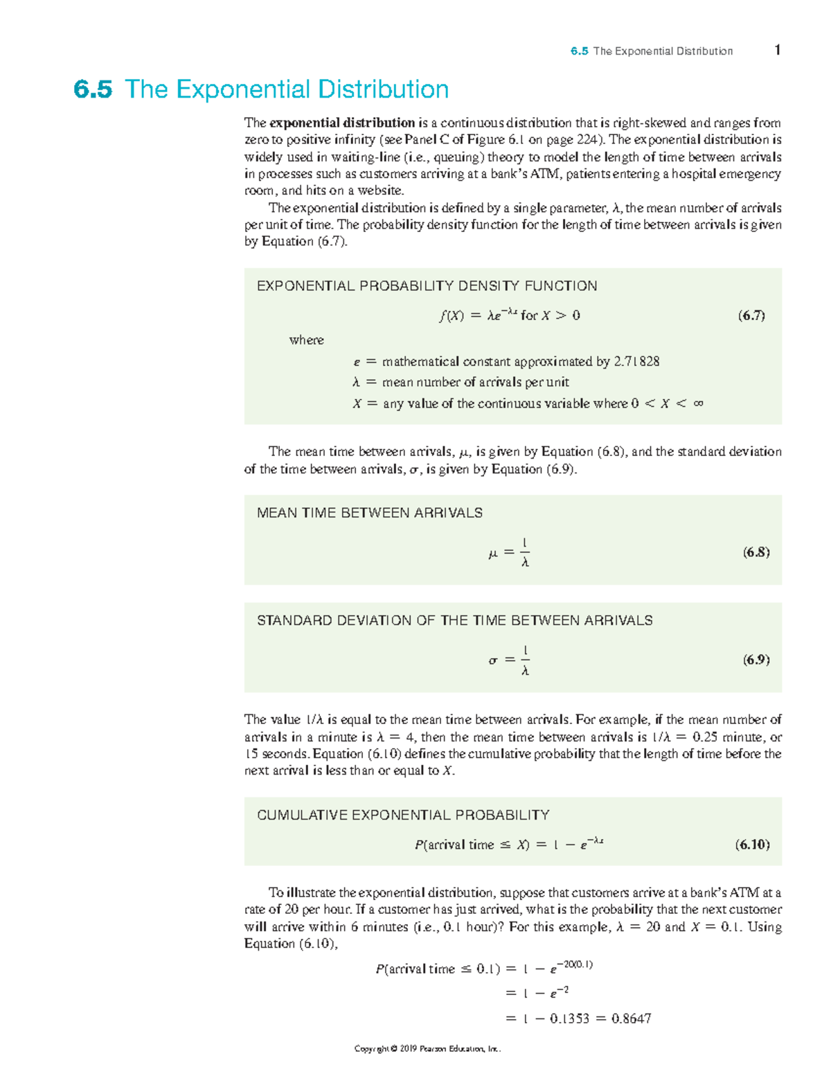 Week 5 TextBook - Section 6 - 6 The Exponential Distribution 1 ...