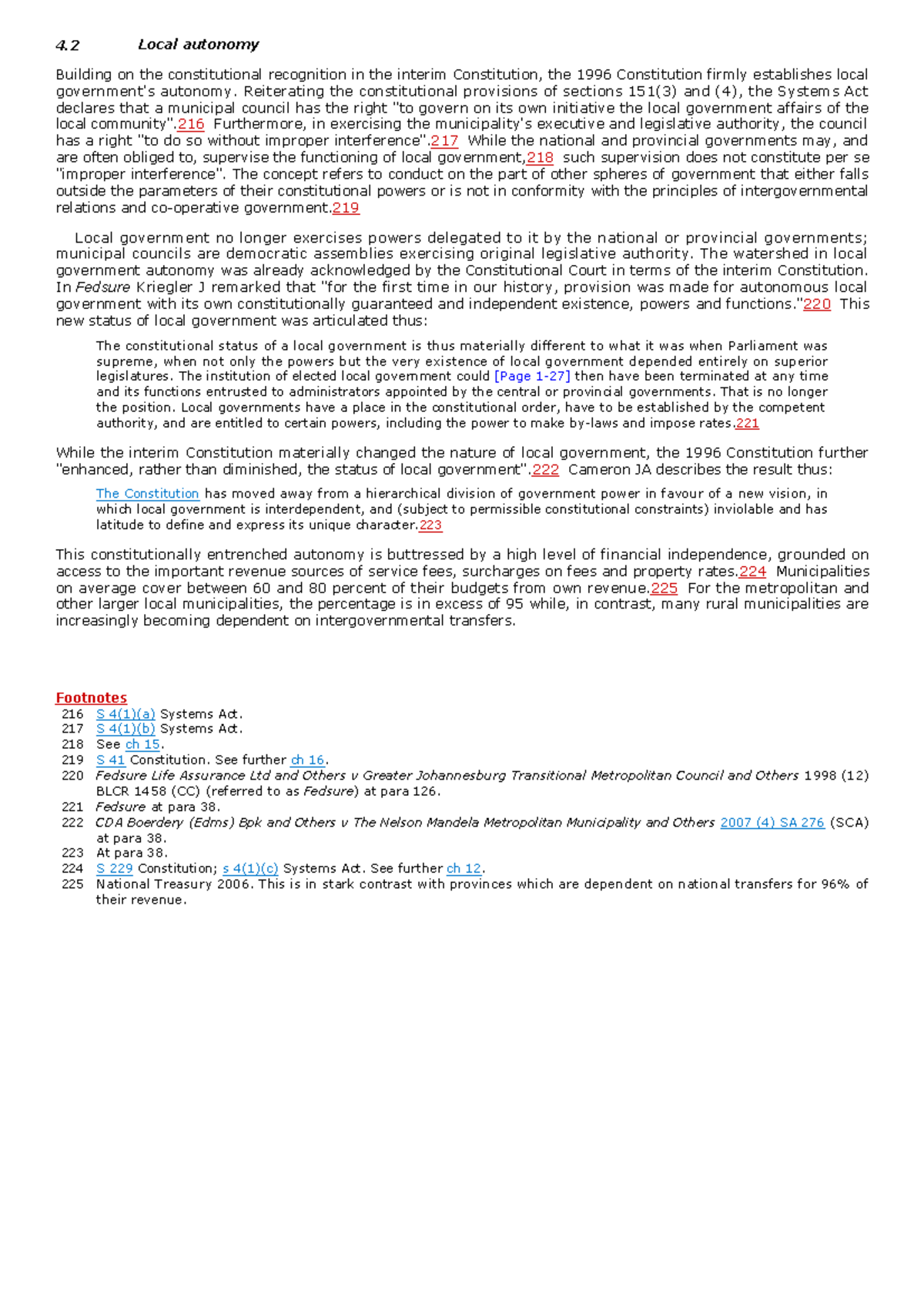 4.2 Local autonomy of the local government - 4 Local autonomy - Studocu