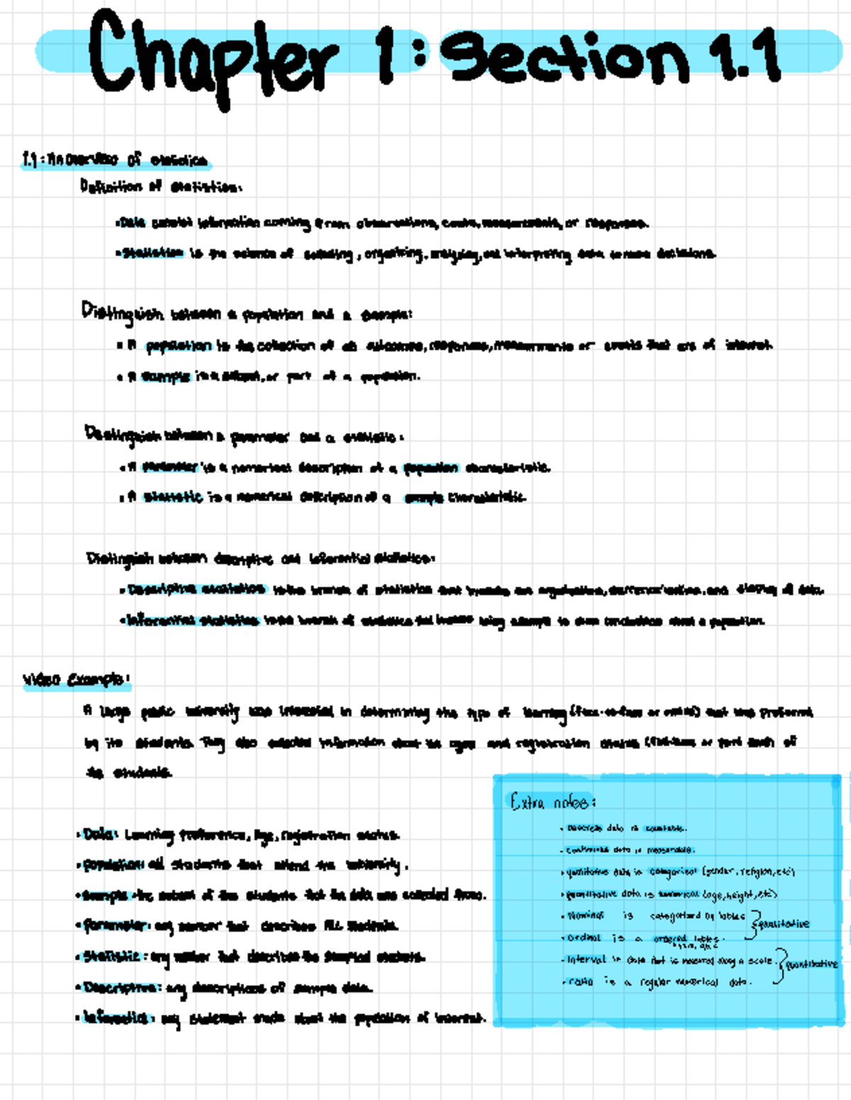 Statistics Chapter 1 section 1.1 - Chapter 1 : section 1. ####### 1 : An overview of statistics ...