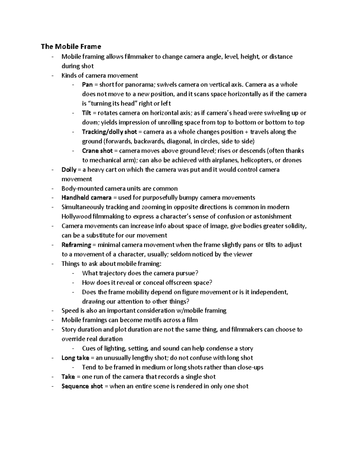 Intro Film - The Mobile Frame - The Mobile Frame Mobile framing allows ...