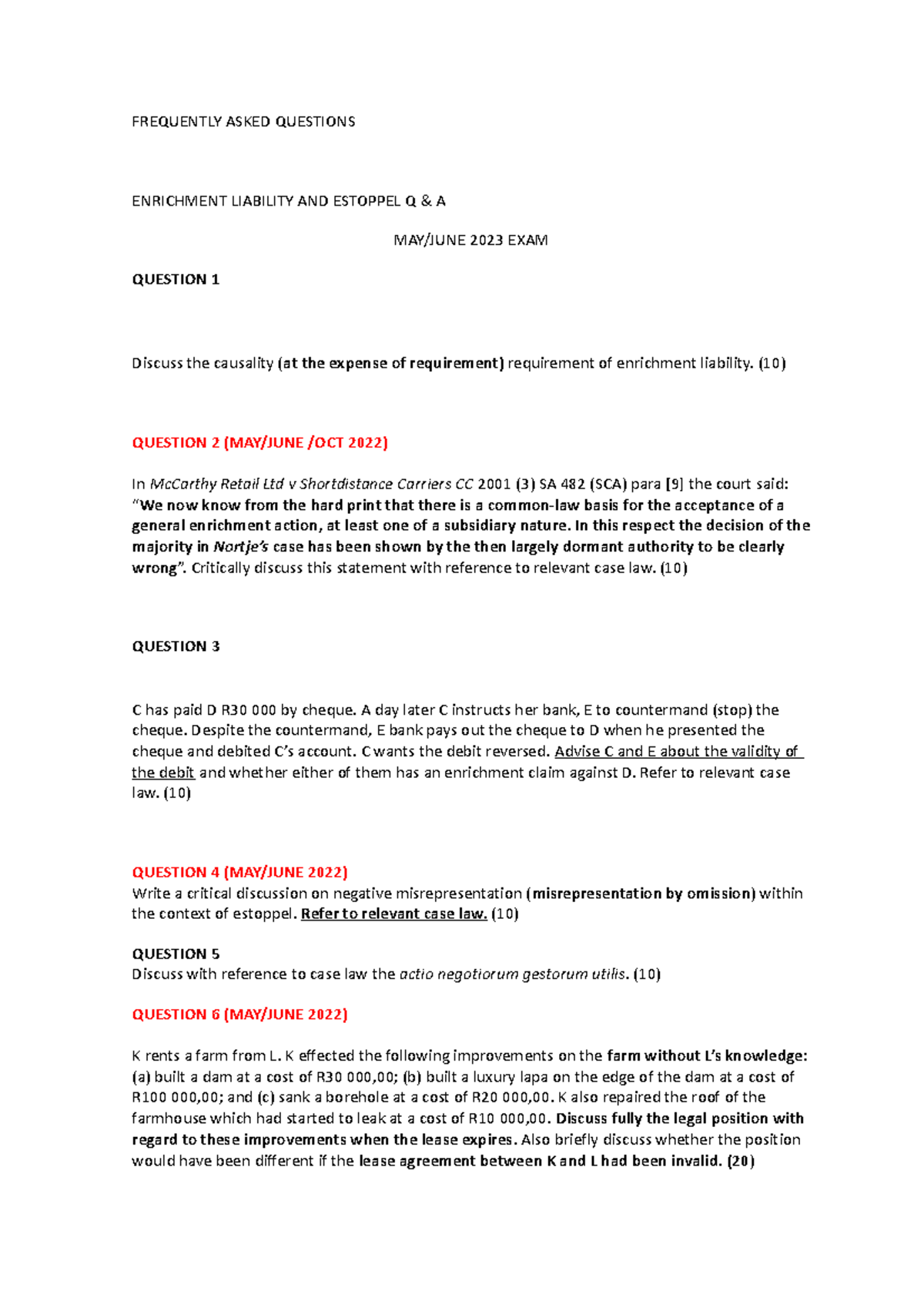 Frequently Asked Questions PVL3702 - FREQUENTLY ASKED QUESTIONS ...