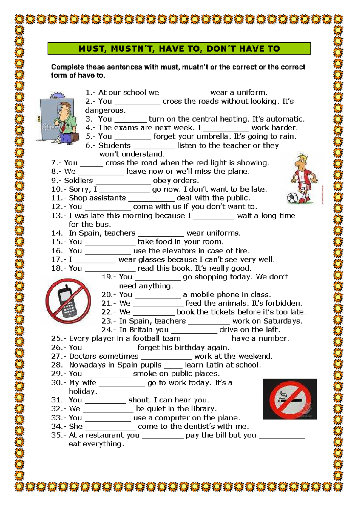 Must Must Test English Complete These Sentences With Must Studocu