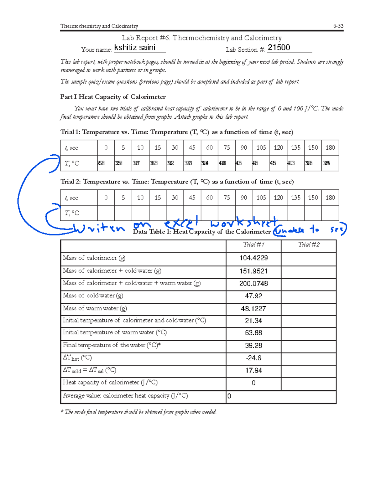 Lab Report 6 lec notes - CHEM-C342 - IUPUI - Studocu