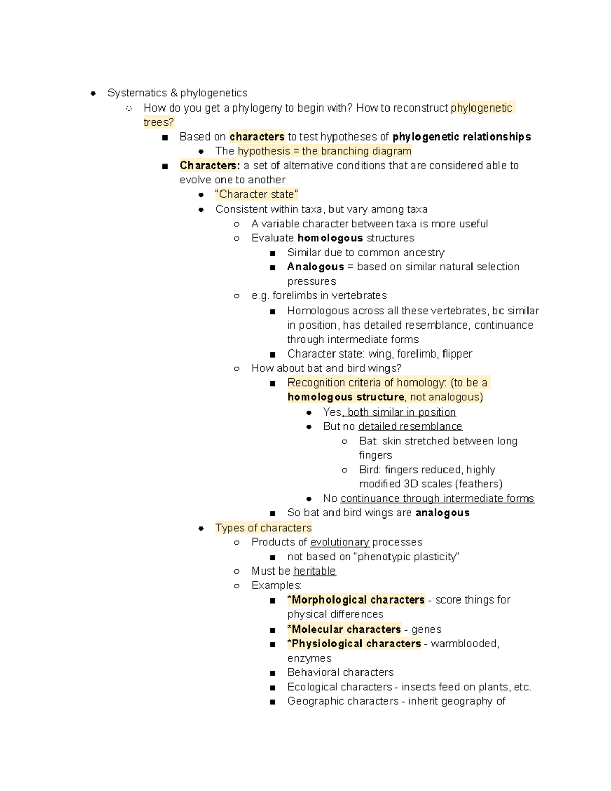 3 19 Phylogeny - Characters, Parsimony, Maximum-Likelihood, Milestones ...
