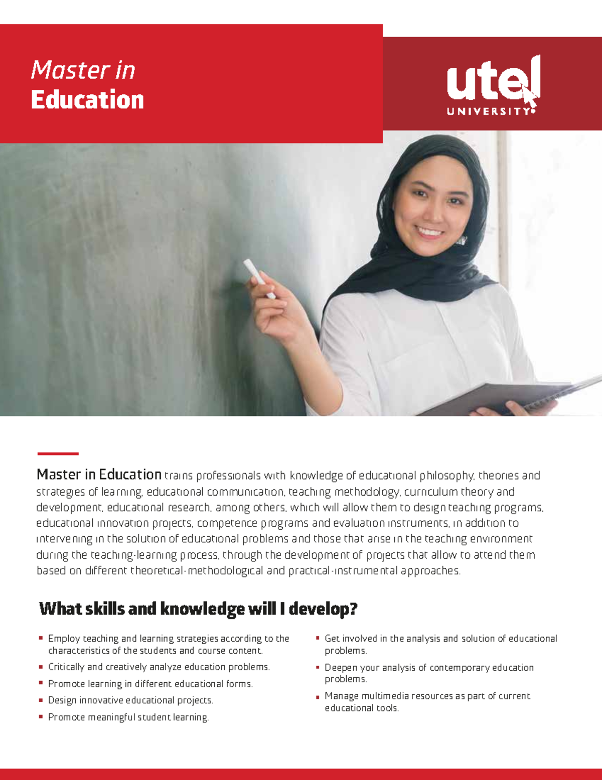 Master in Education - Employ teaching and learning strategies according ...