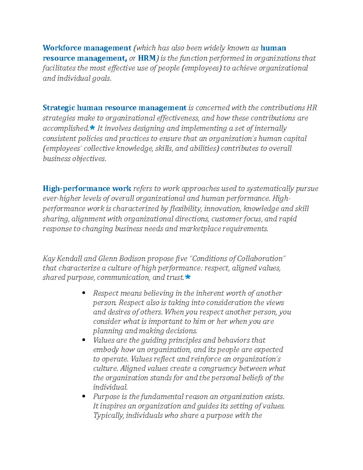 Notes 5 - Workforce management (which has also been widely known as ...